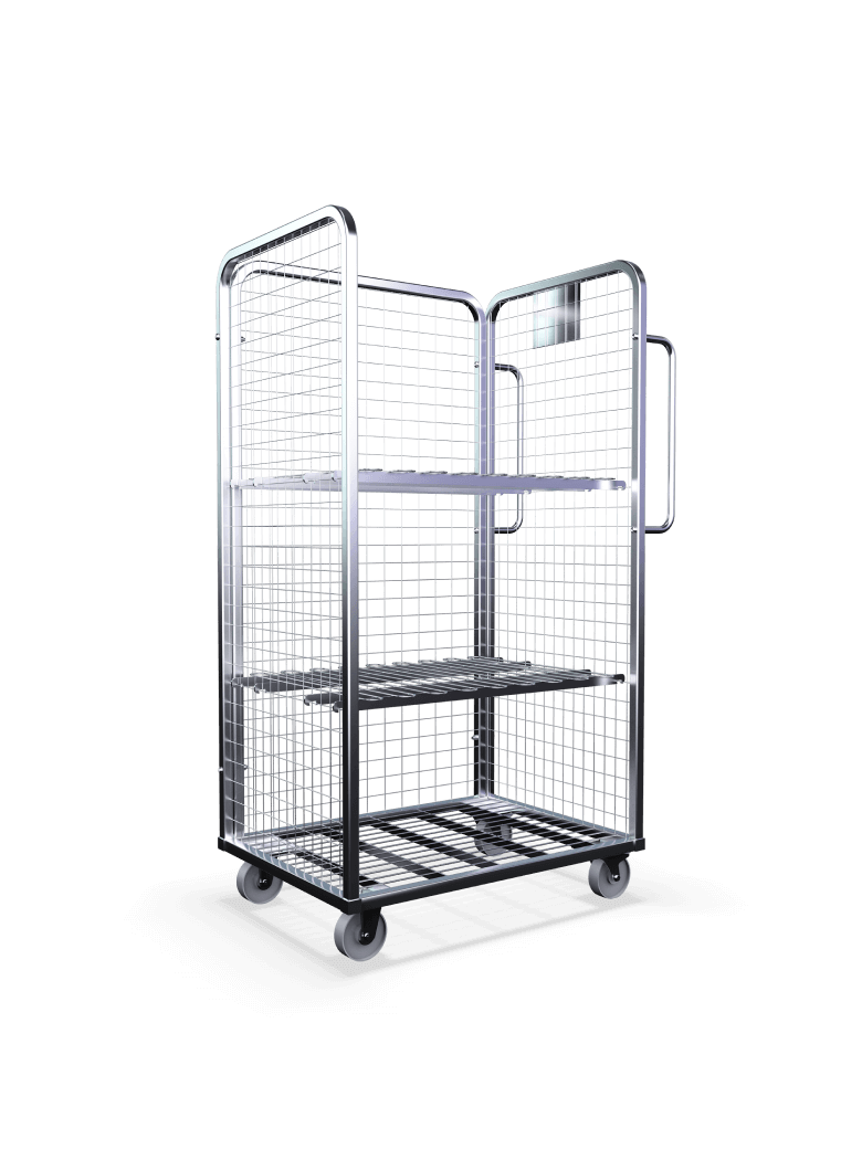 Three Sided Merchandise Picking Trolley - Palletower