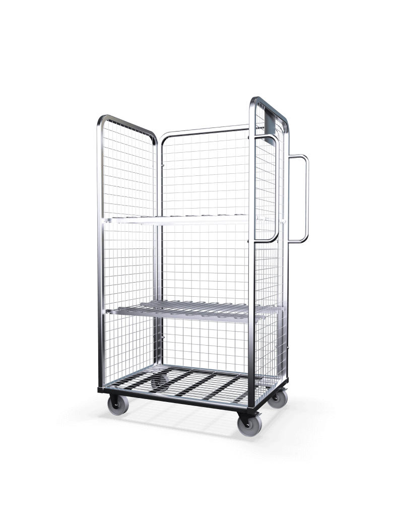 Three Sided Merchandise Picking Trolley - Palletower